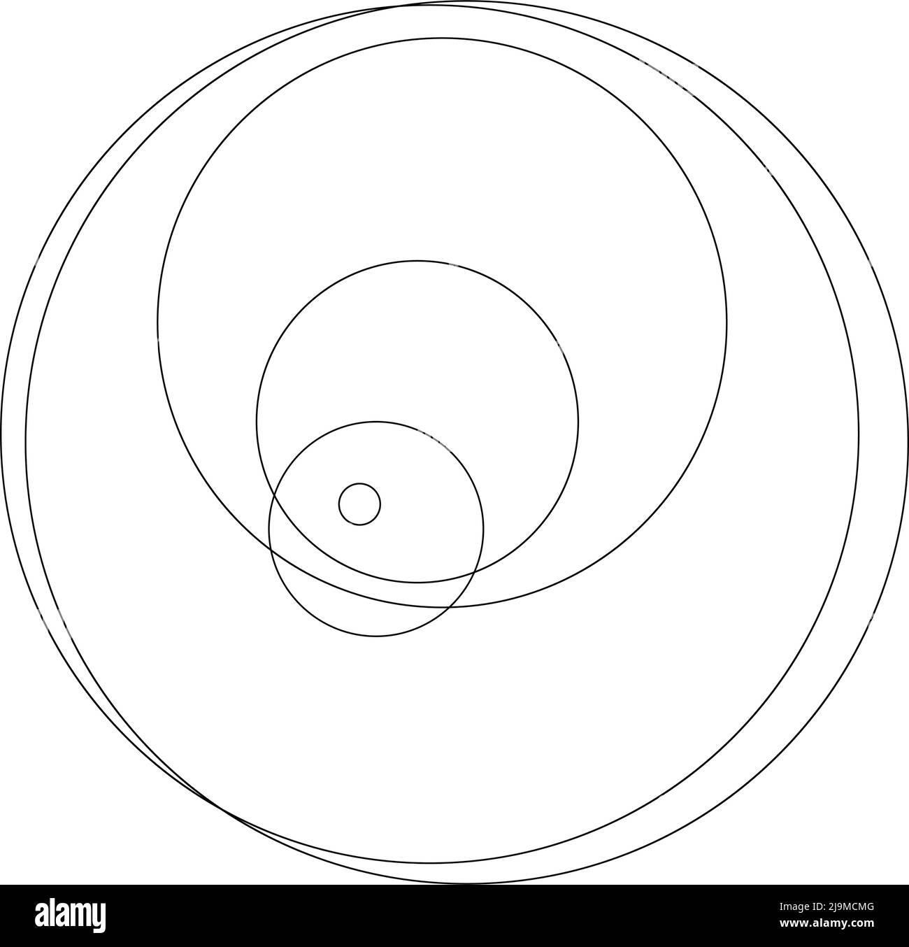 Random circles, circular rings geometric design element. Stock vector ...