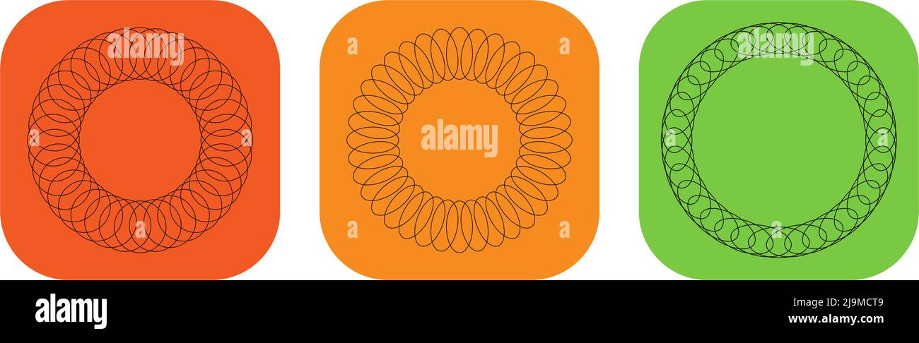 Circle radial motif, mandala illustrative element. Stock vector ...
