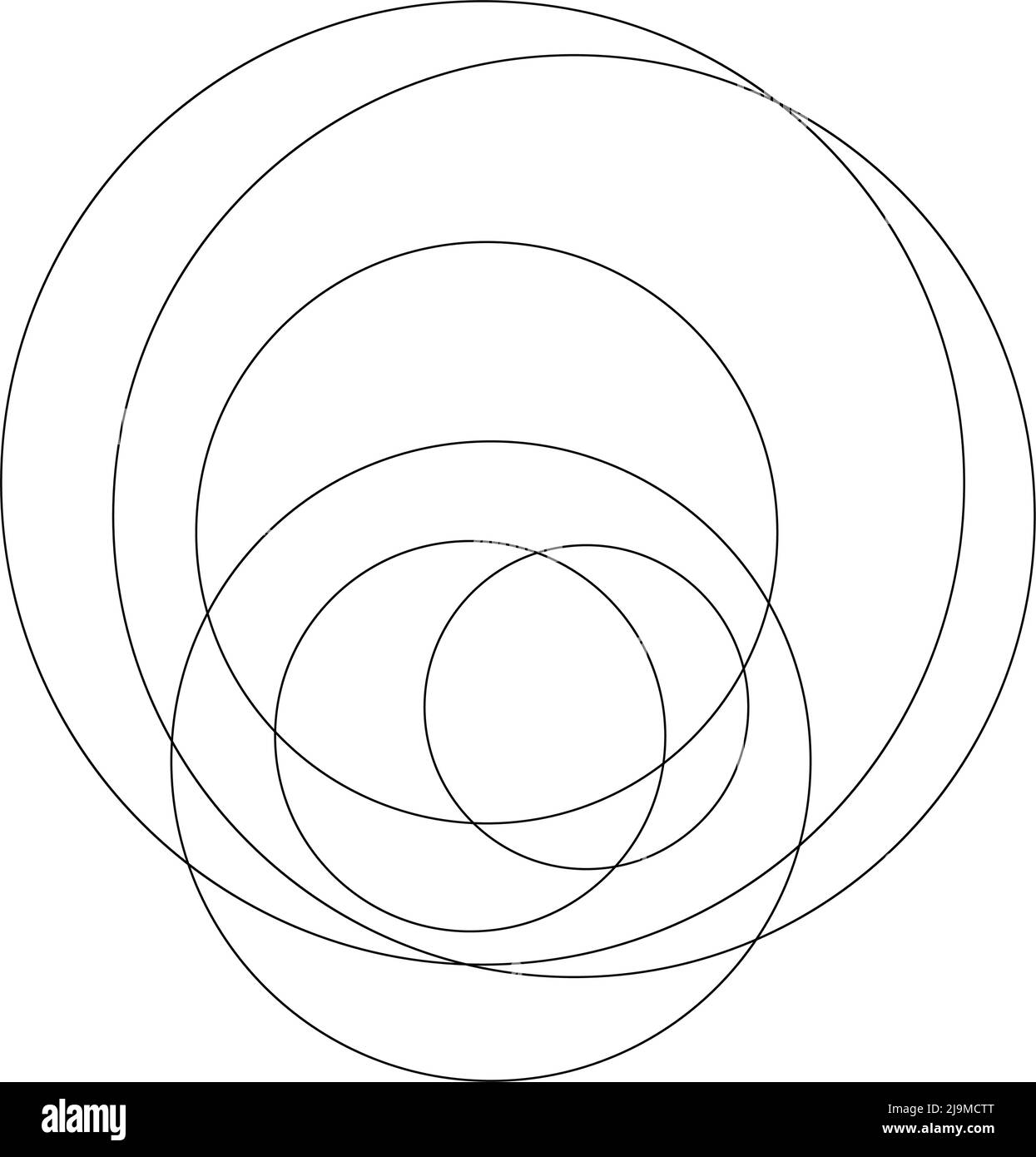 Random circles, circular rings geometric design element. Stock vector ...