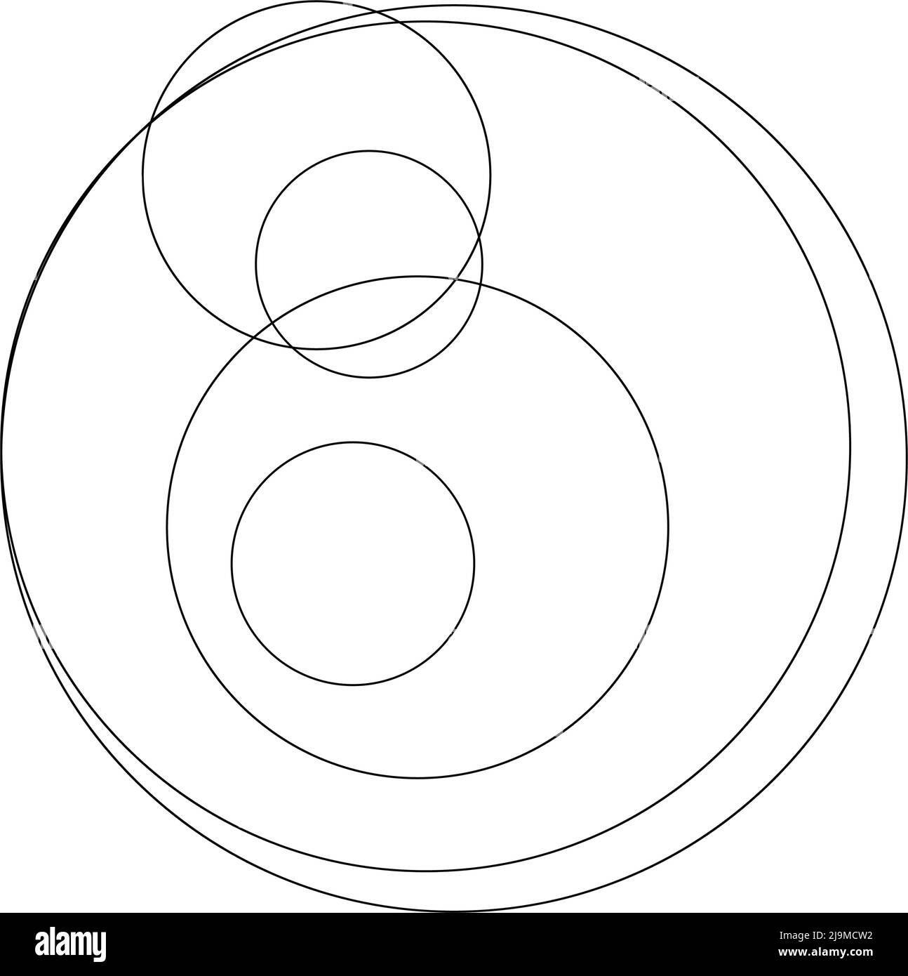 Random circles, circular rings geometric design element. Stock vector ...