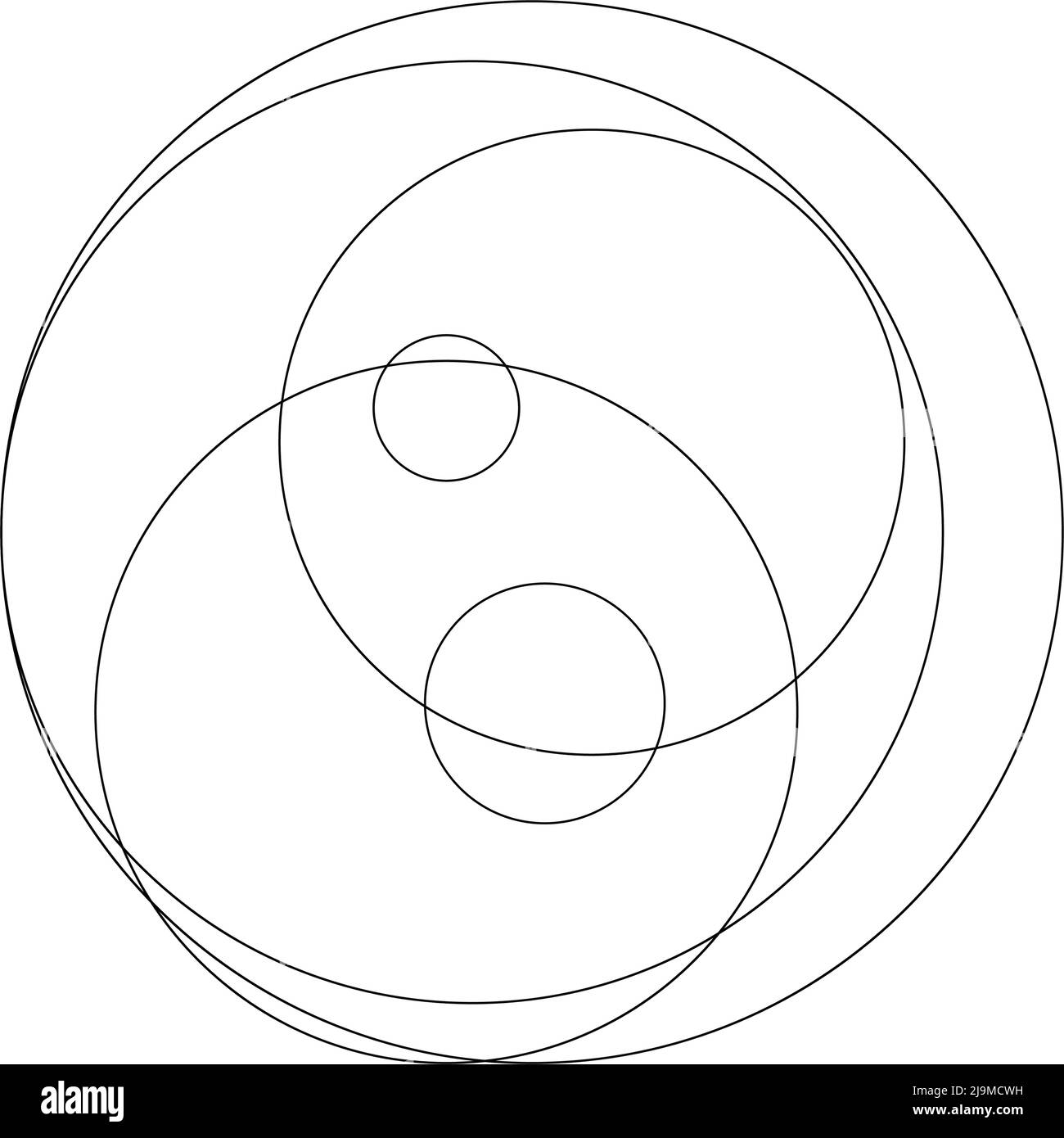 Random circles, circular rings geometric design element. Stock vector ...