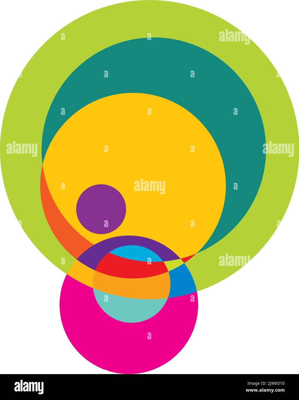 Random circles, circular rings geometric design element. Stock vector ...