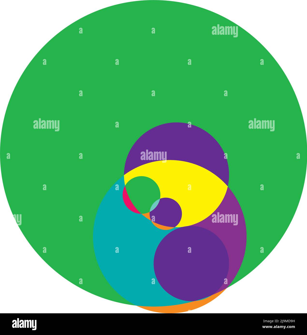 Random circles, circular rings geometric design element. Stock vector ...