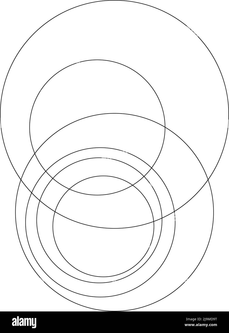 Random circles, circular rings geometric design element. Stock vector ...