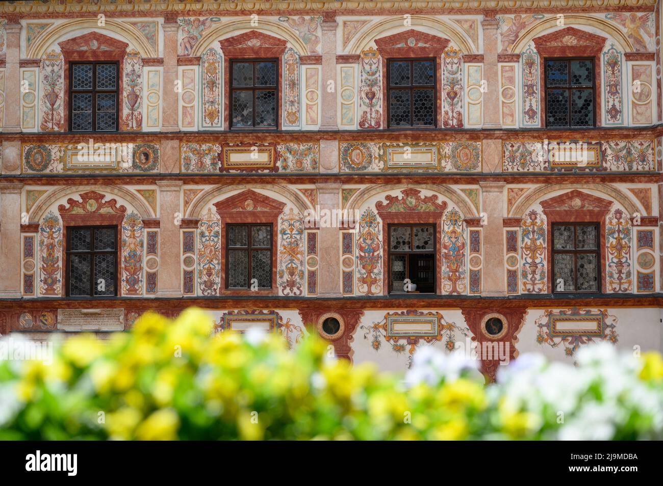 patio of Tratzberg castle in Tyrol Stock Photo - Alamy