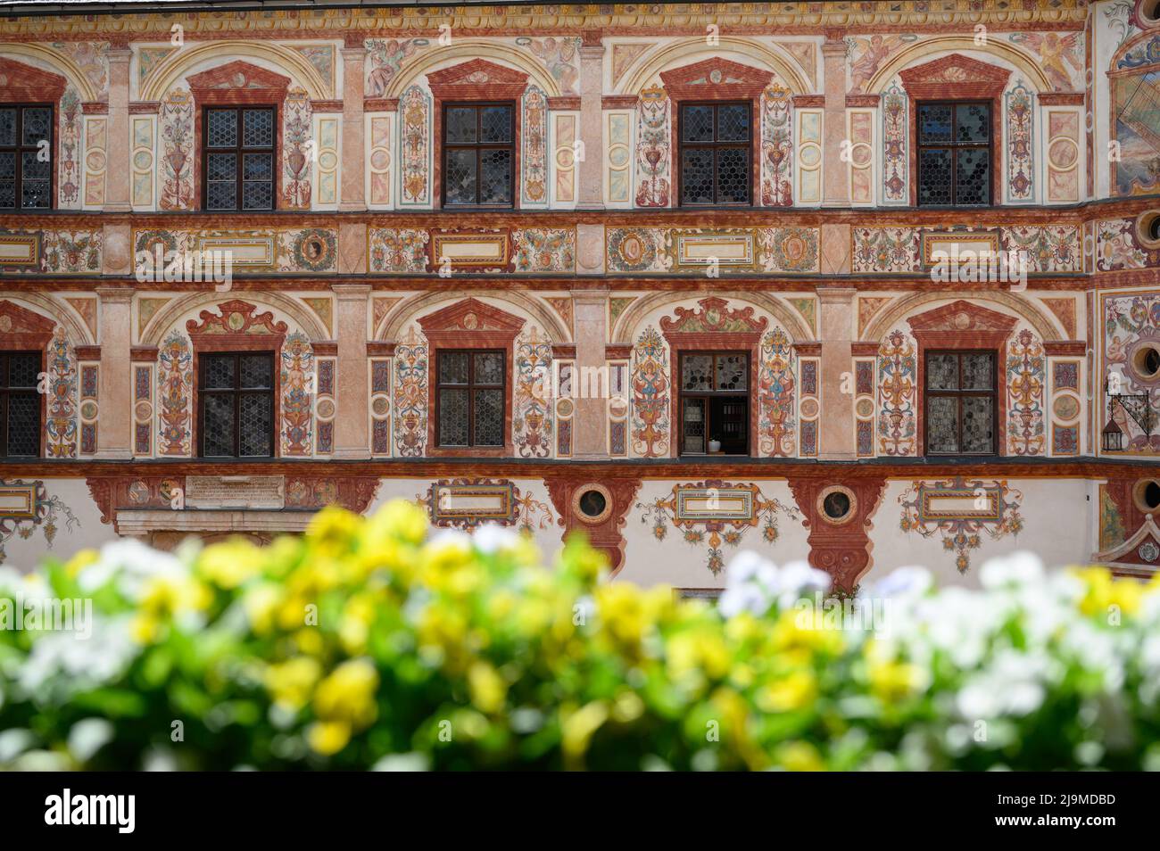 patio of Tratzberg castle in Tyrol Stock Photo - Alamy