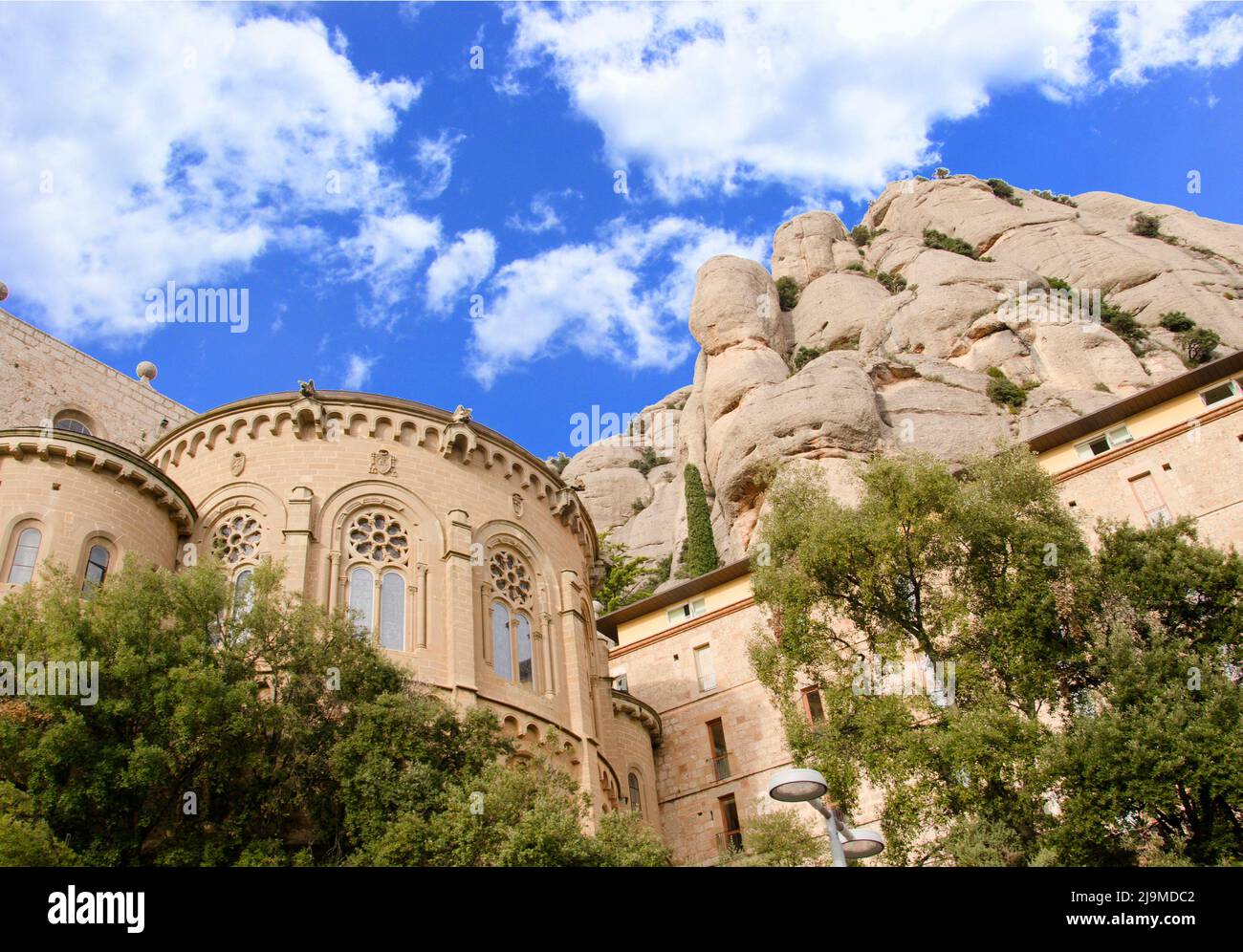 MONTSERRAT, BARCELONA, SPAIN .Santa Maria de Montserrat abbey in ...