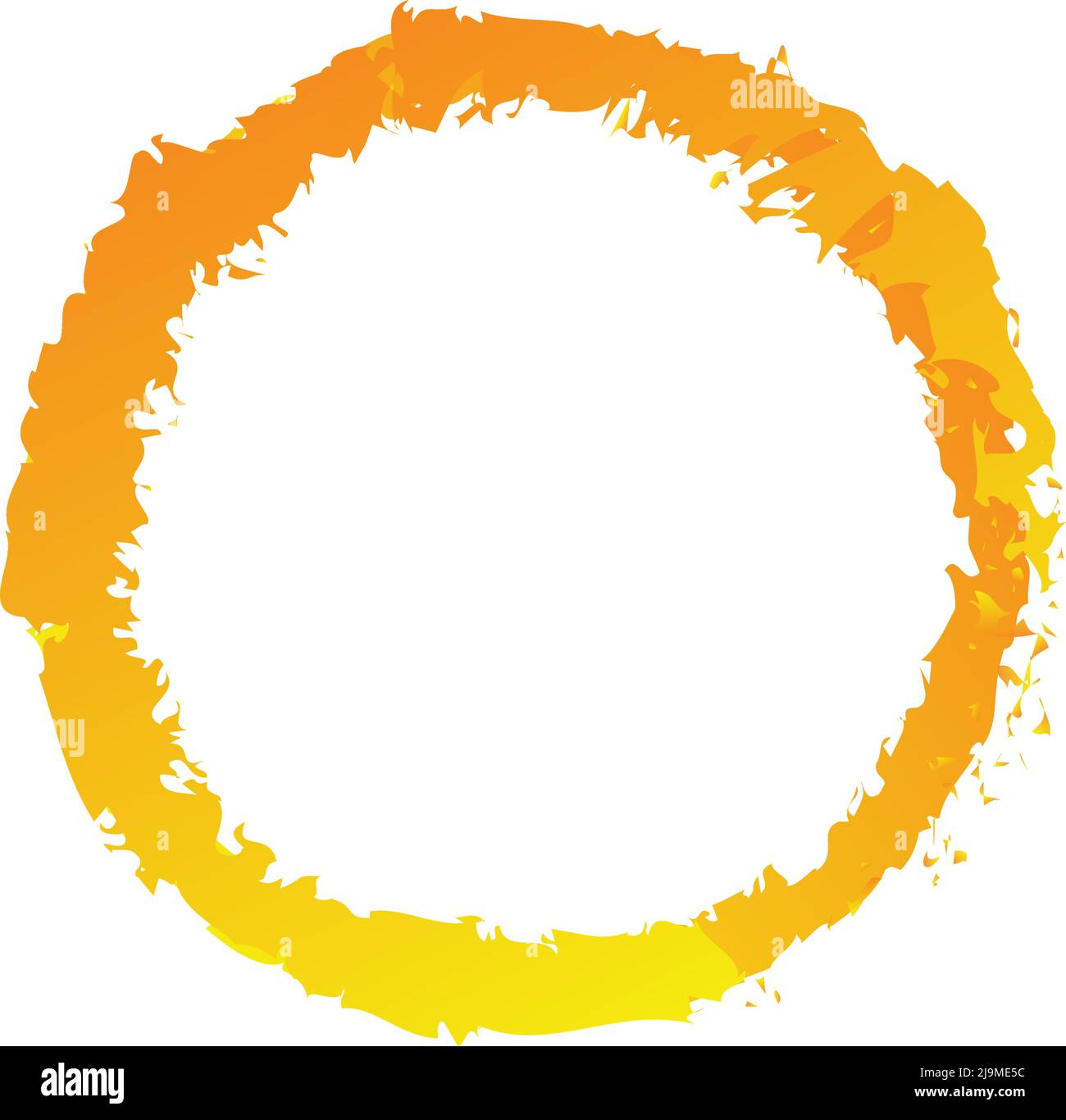 Grungy, textured circle element. Circular splatter shape. Stock vector ...