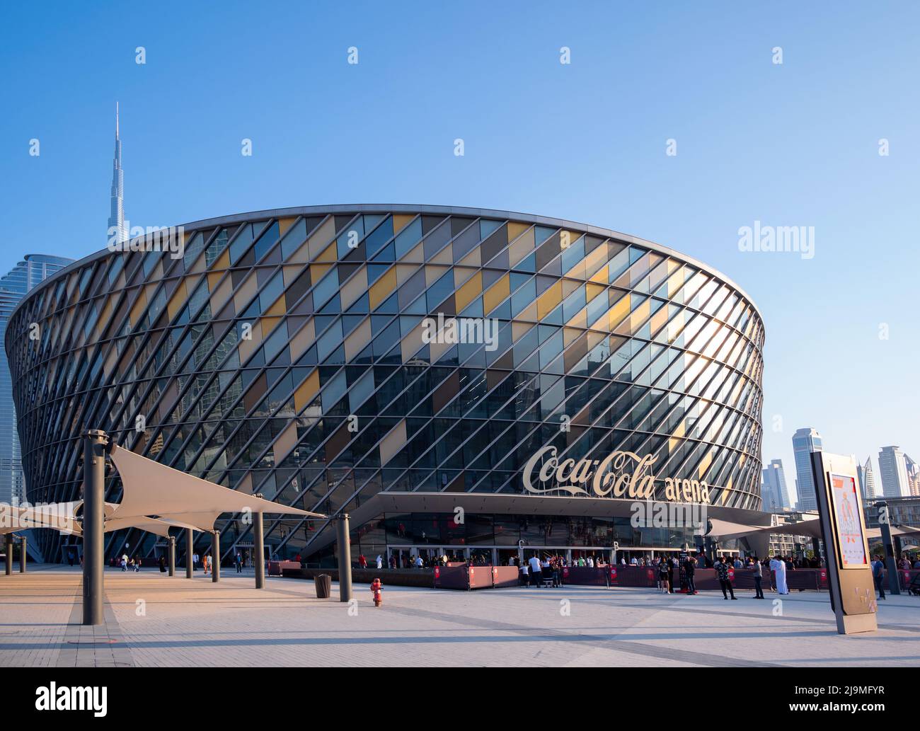 View of the Coca Cola Arena, the biggest arena in the middle east , a ...