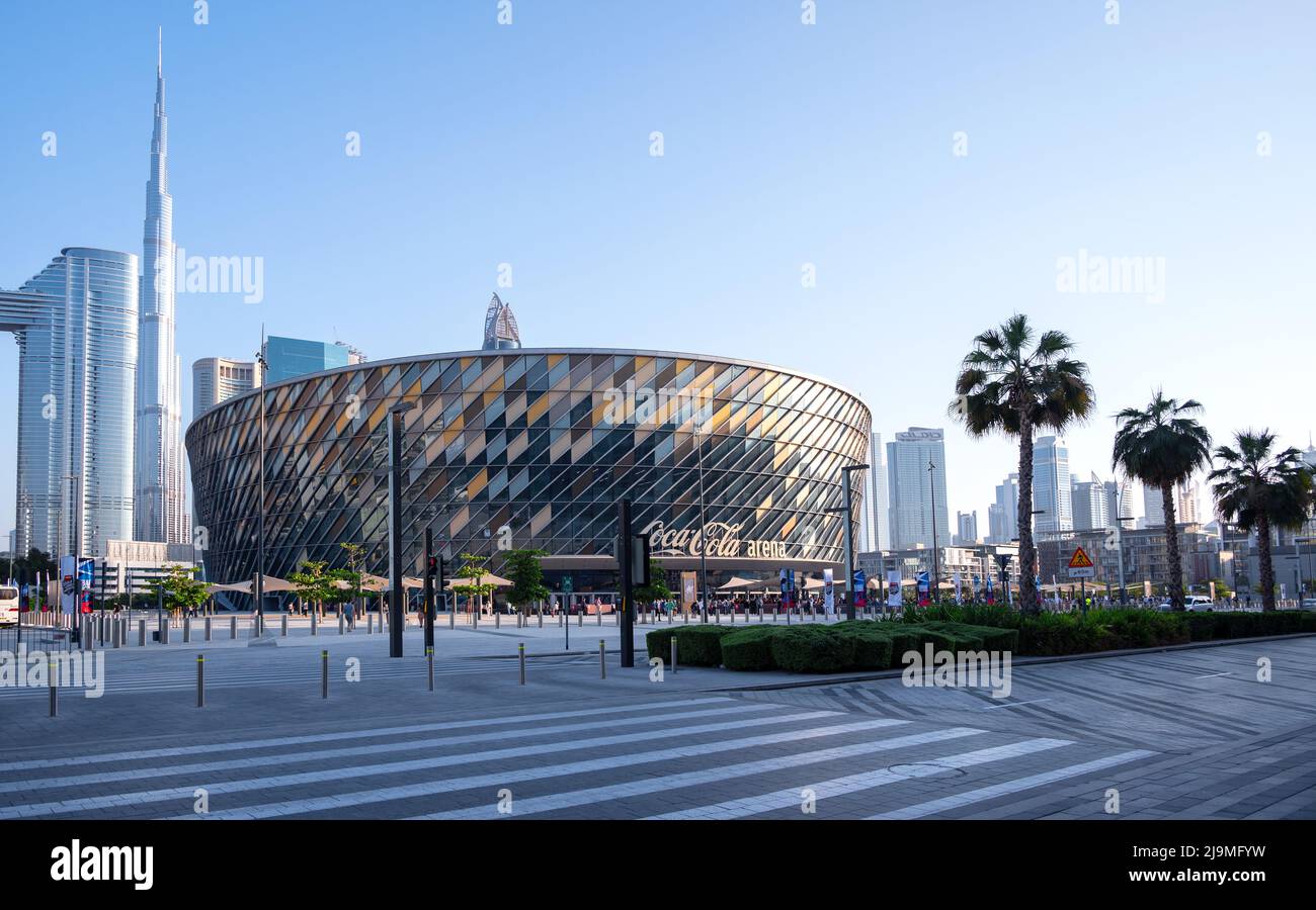 View of the Coca Cola Arena, the biggest arena in the middle east , a ...