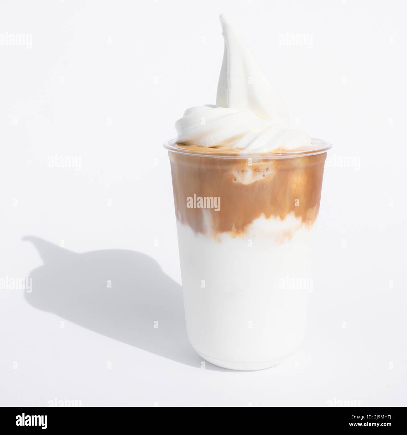 vanilla ice cream soft serve in a clear cup Stock Photo - Alamy