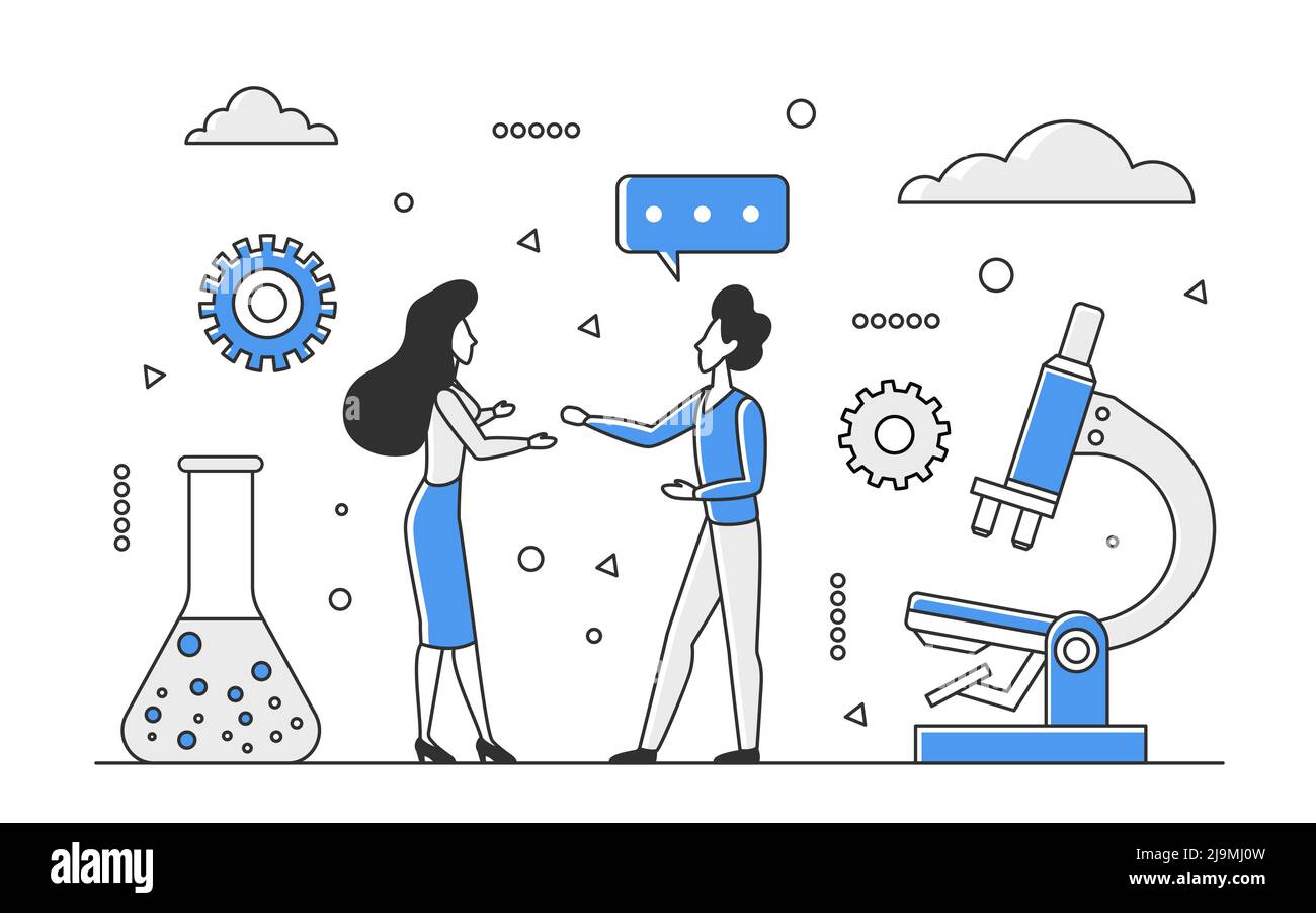 Laboratory science research and theory testing. Scientific provement ...