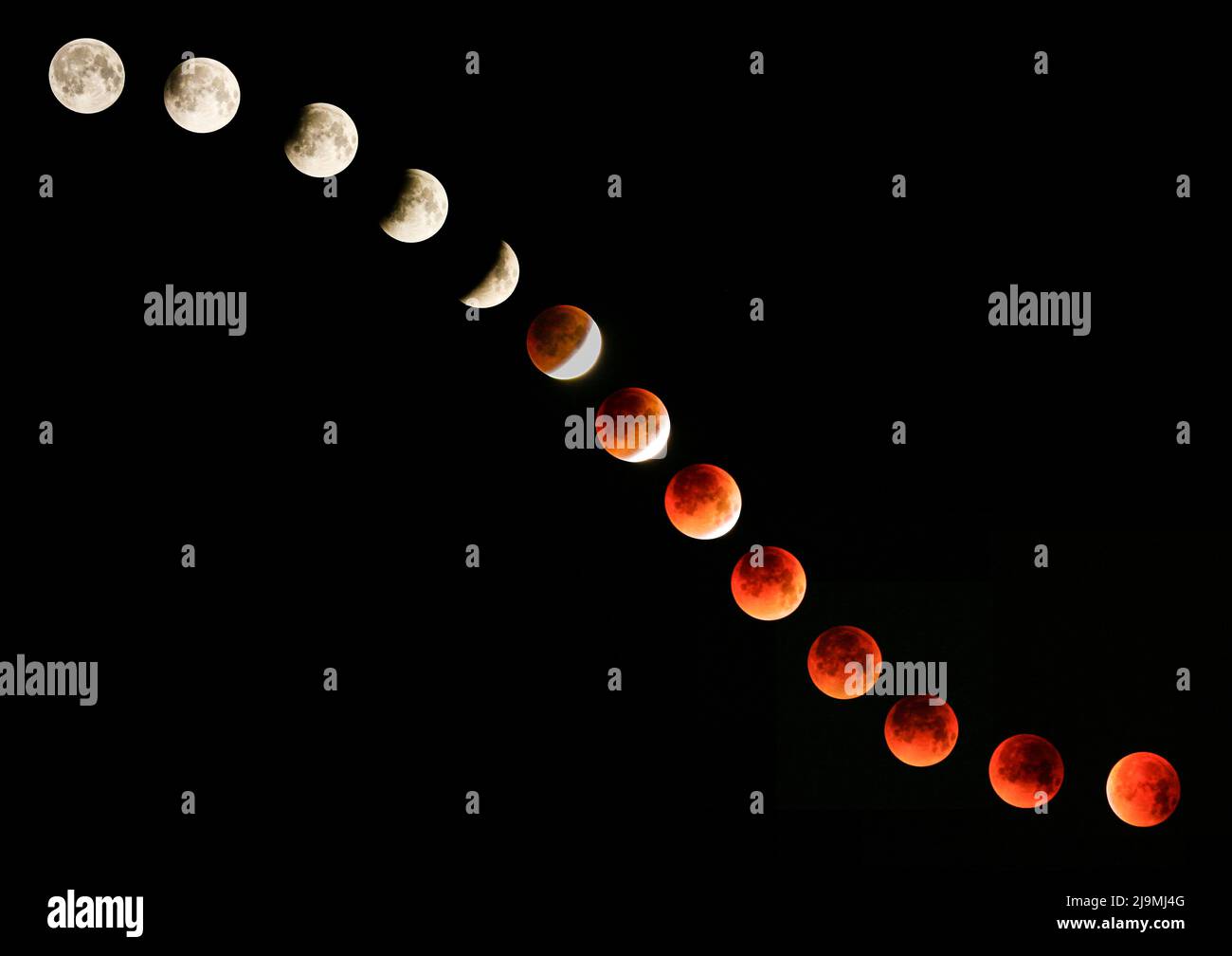 Phases of a lunar eclipse hi-res stock photography and images - Alamy