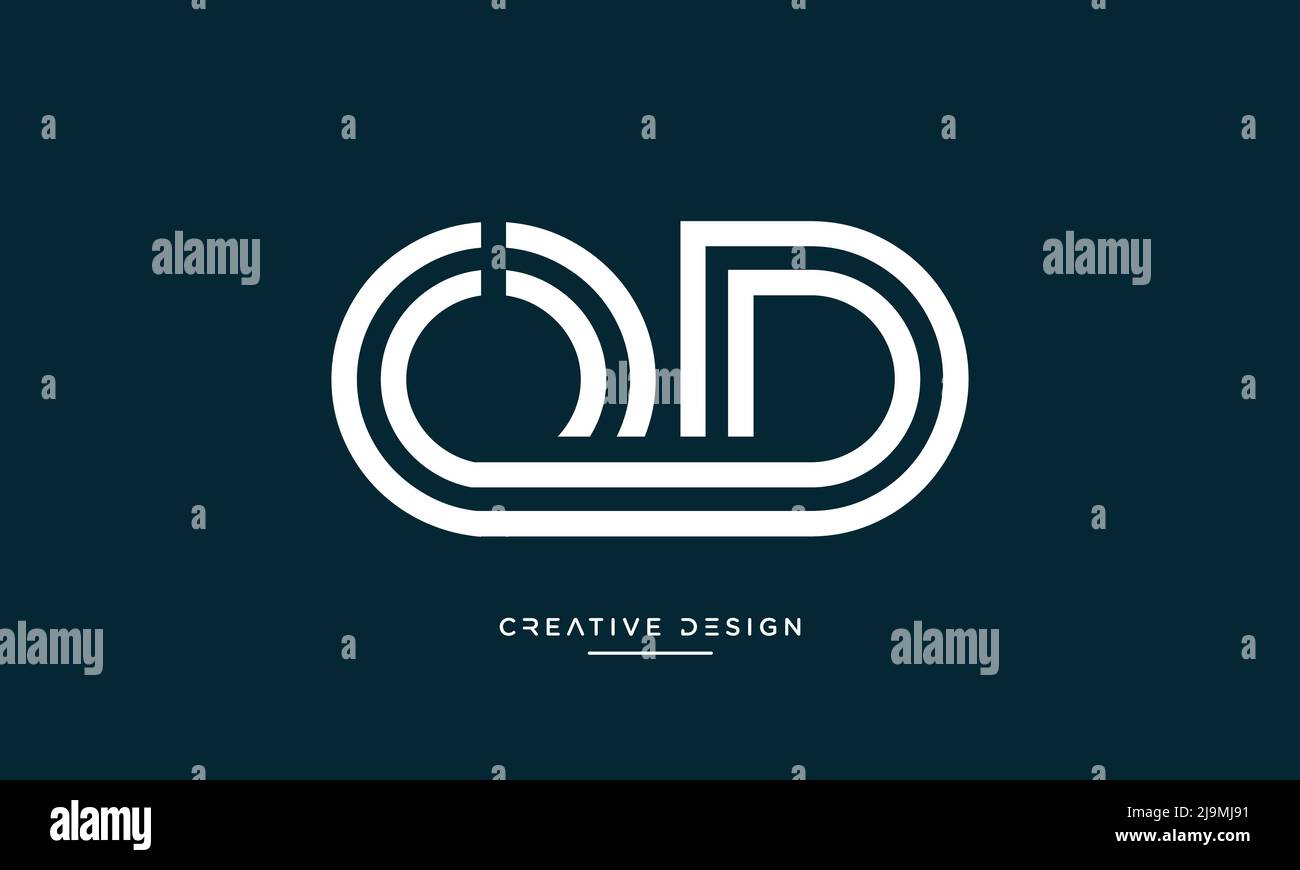 alphabet letter icon logo OD or DO Stock Vector Image & Art - Alamy