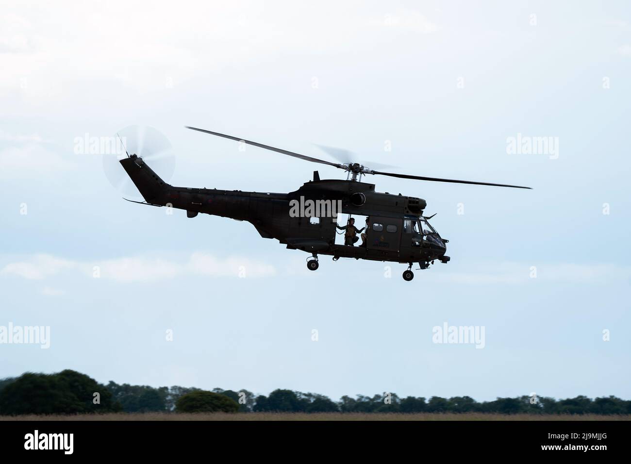 An RAF Puma take-off to return to base after aircraft from the Royal ...