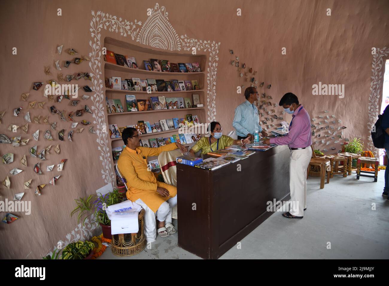 Jago Bangla pavilion interior at the 45th International Kolkata Book ...