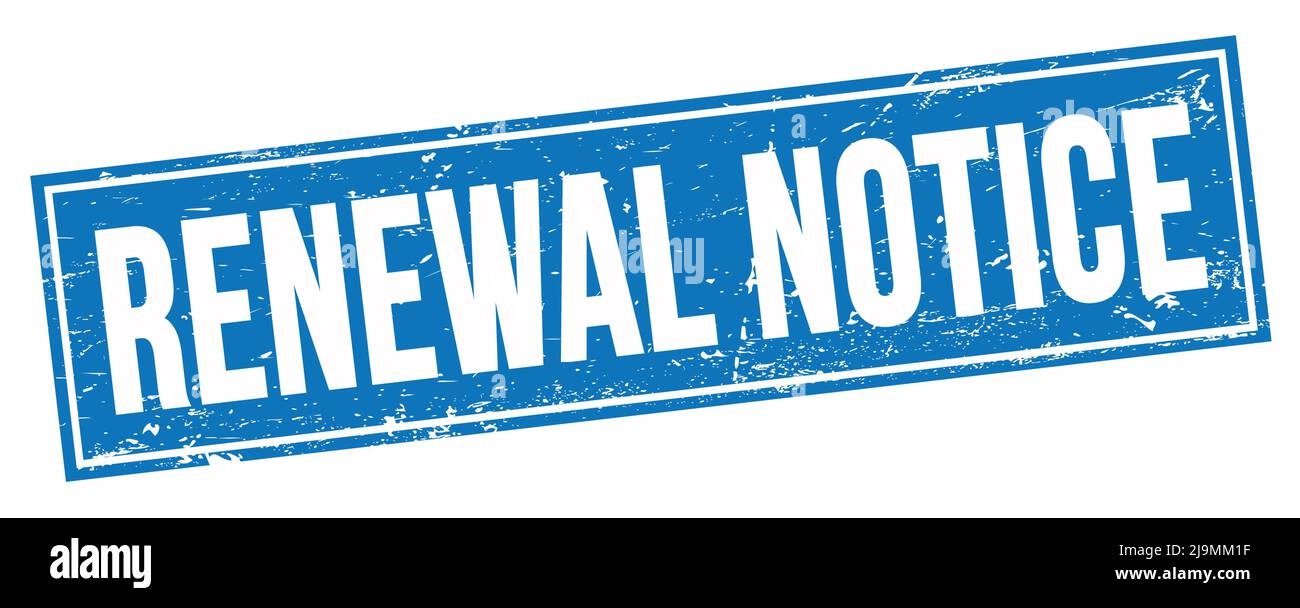 Renewal notice text hi-res stock photography and images - Alamy