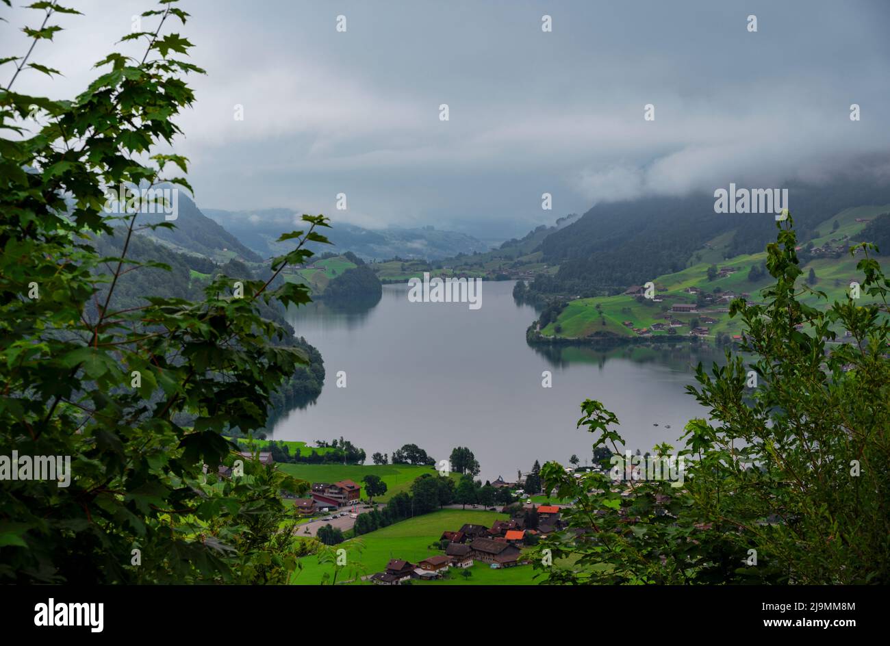 Panoramic aerial view of the traditional huts and houses situated on ...