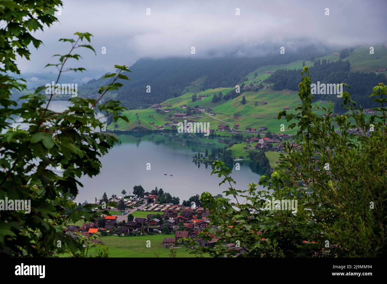 Panoramic aerial view of the traditional huts and houses situated on ...