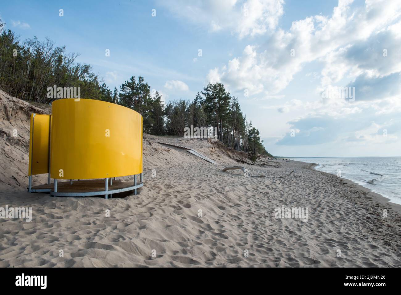 Dressing cabin on the beach near the Baltic Sea Latvia Stock Photo - Alamy