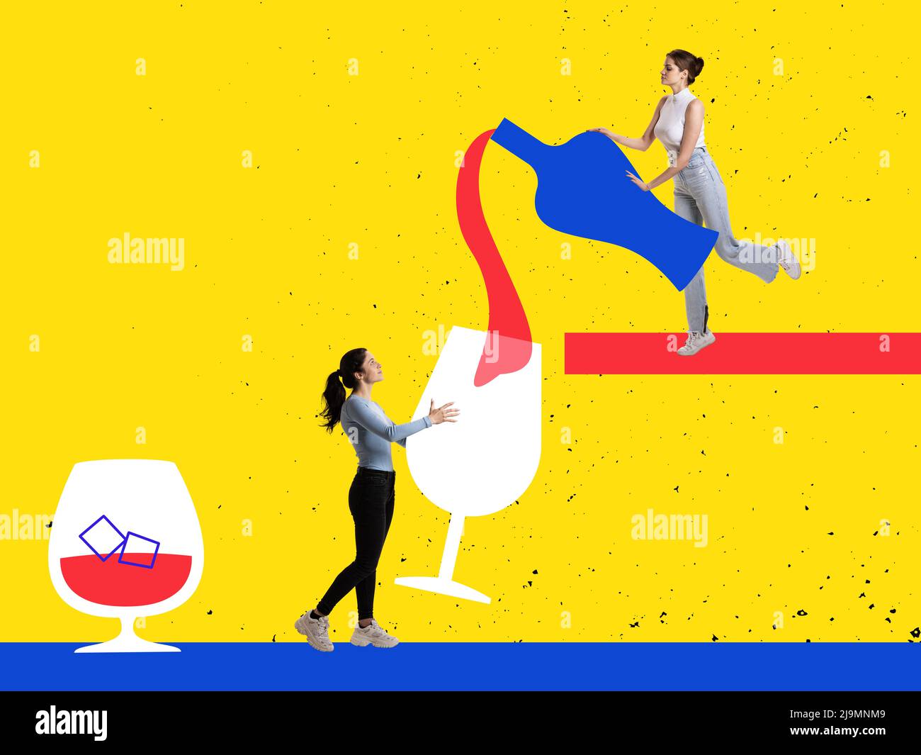 Contemporary art collage. Inspiration, idea, trendy urban magazine ...