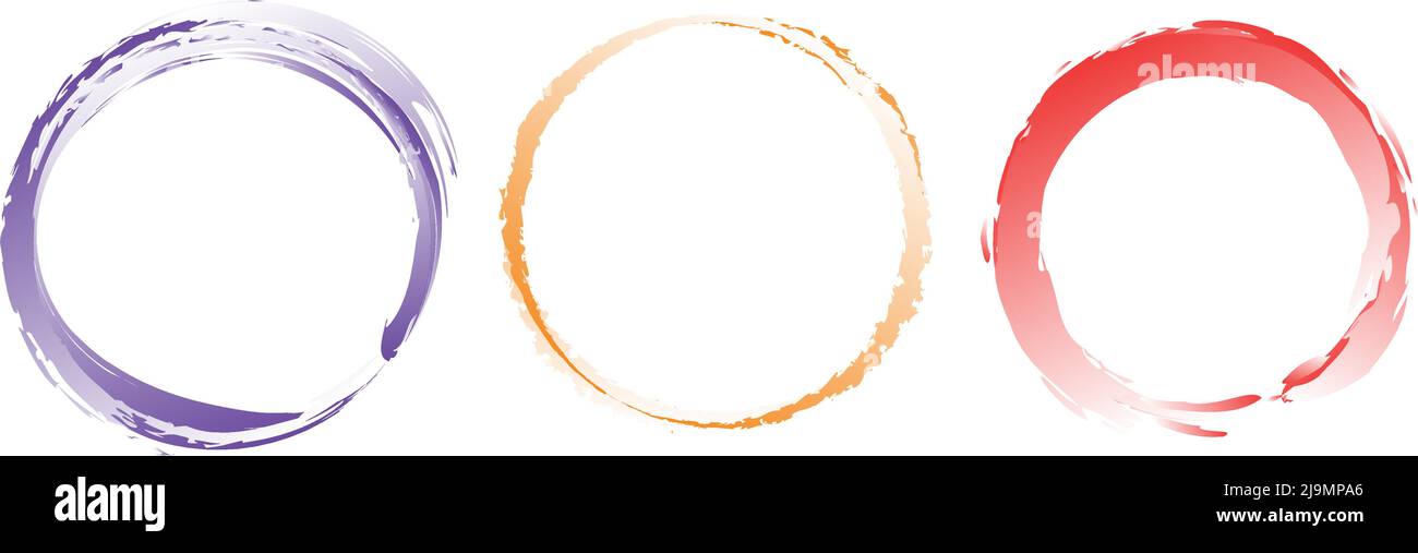 Grungy, textured circle element. Circular splatter shape. Stock vector ...