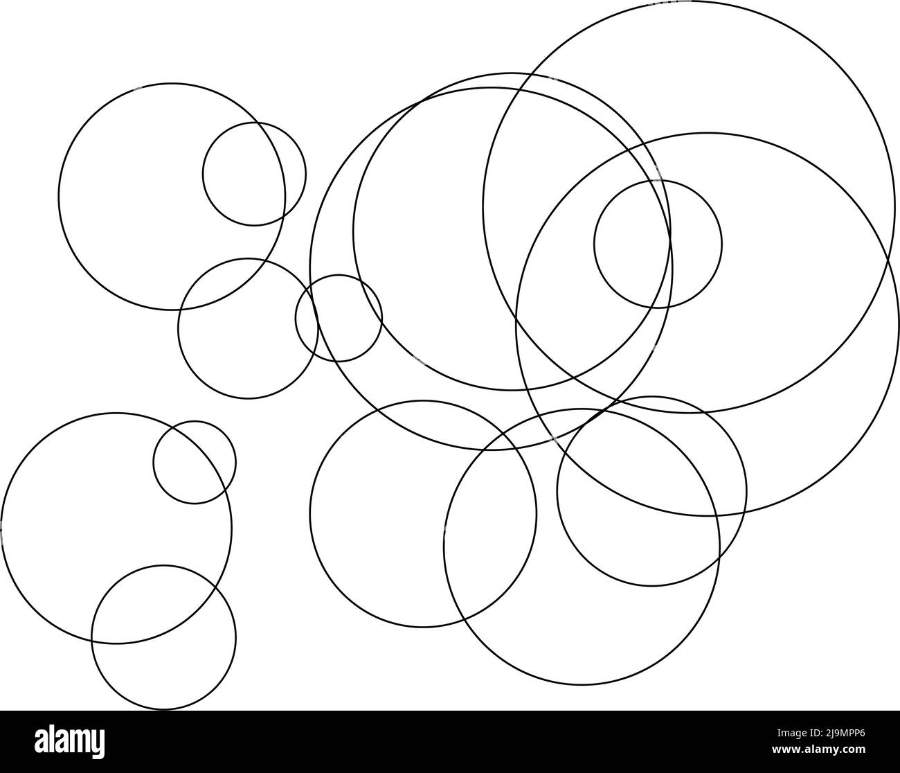 Random circles abstract geometric composition. Stock vector ...