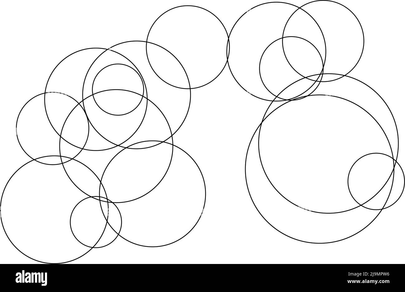 Random circles abstract geometric composition. Stock vector ...