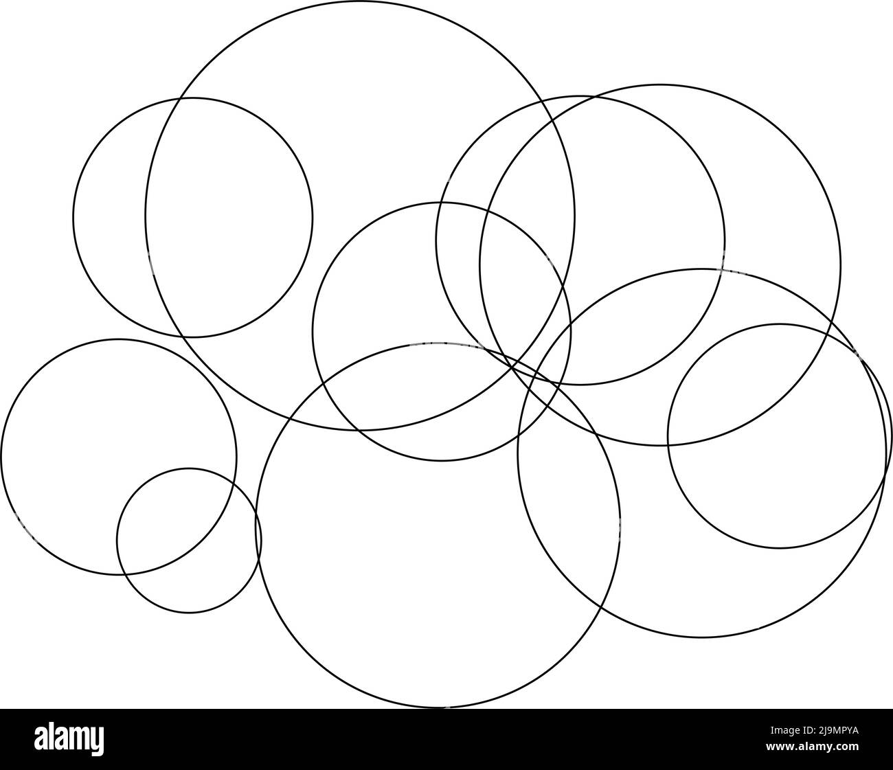 Random circles abstract geometric composition. Stock vector ...
