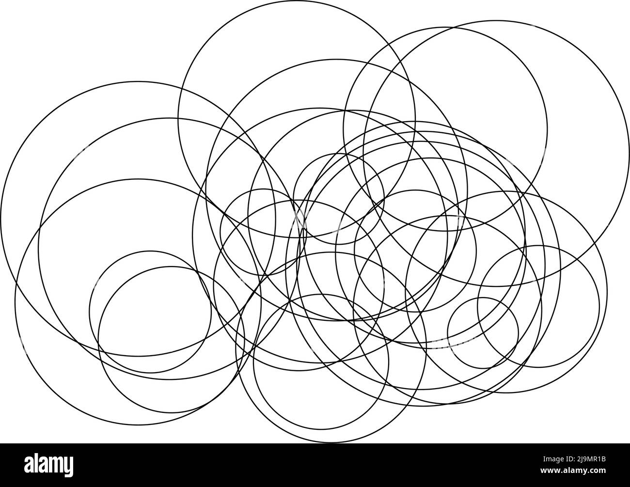 Random circles abstract geometric composition. Stock vector ...