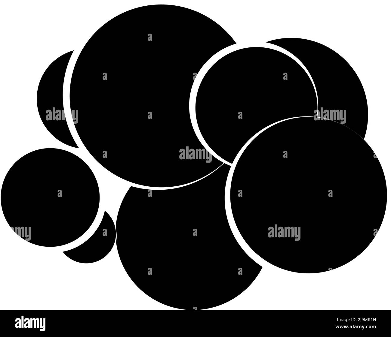 Random circles abstract geometric composition. Stock vector ...