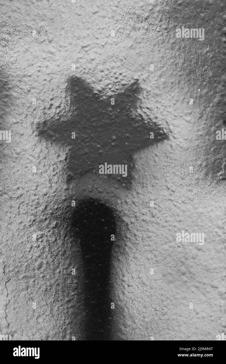 Beautiful hand painted nature art in black and white Stock Photo - Alamy