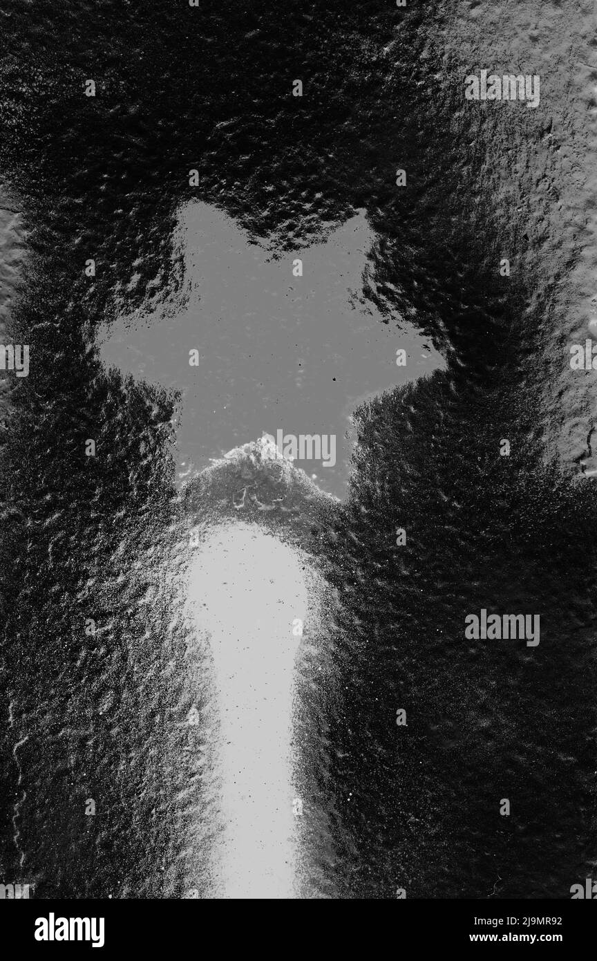 Beautiful hand painted nature art in black and white Stock Photo - Alamy