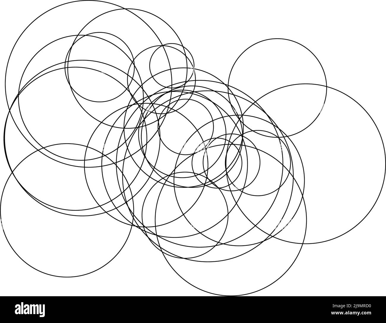 Random circles abstract geometric composition. Stock vector ...