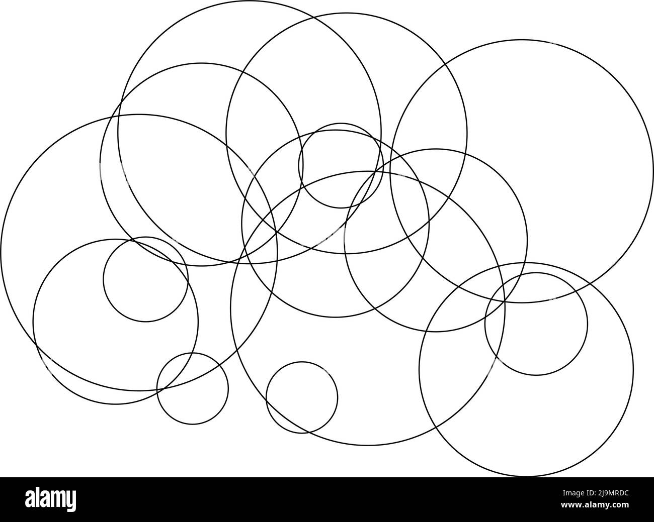 Random circles abstract geometric composition. Stock vector ...