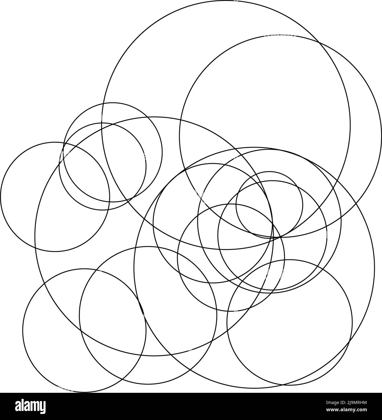 Random circles abstract geometric composition. Stock vector ...