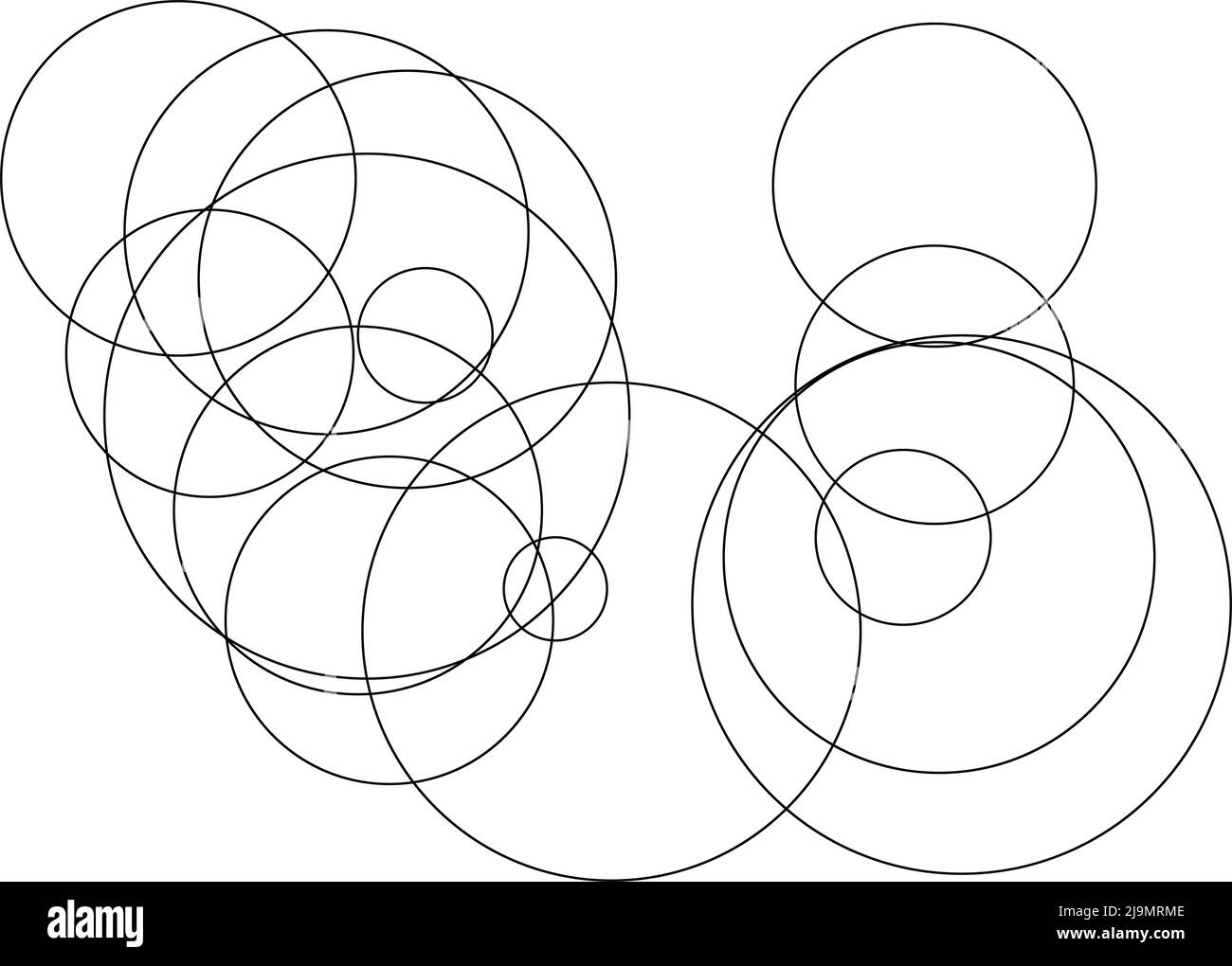 Random circles abstract geometric composition. Stock vector ...