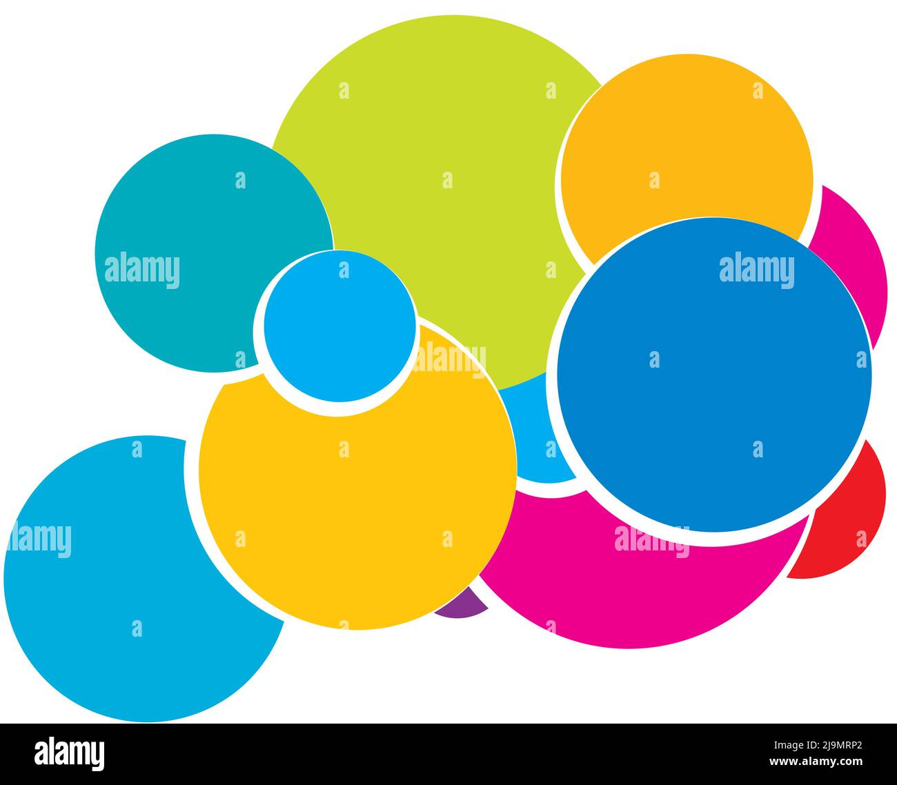 Random circles abstract geometric composition. Stock vector ...