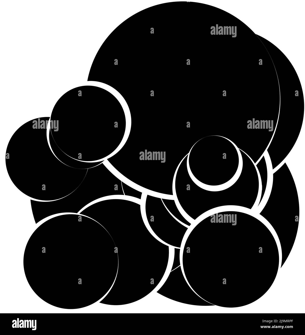 Random circles abstract geometric composition. Stock vector ...