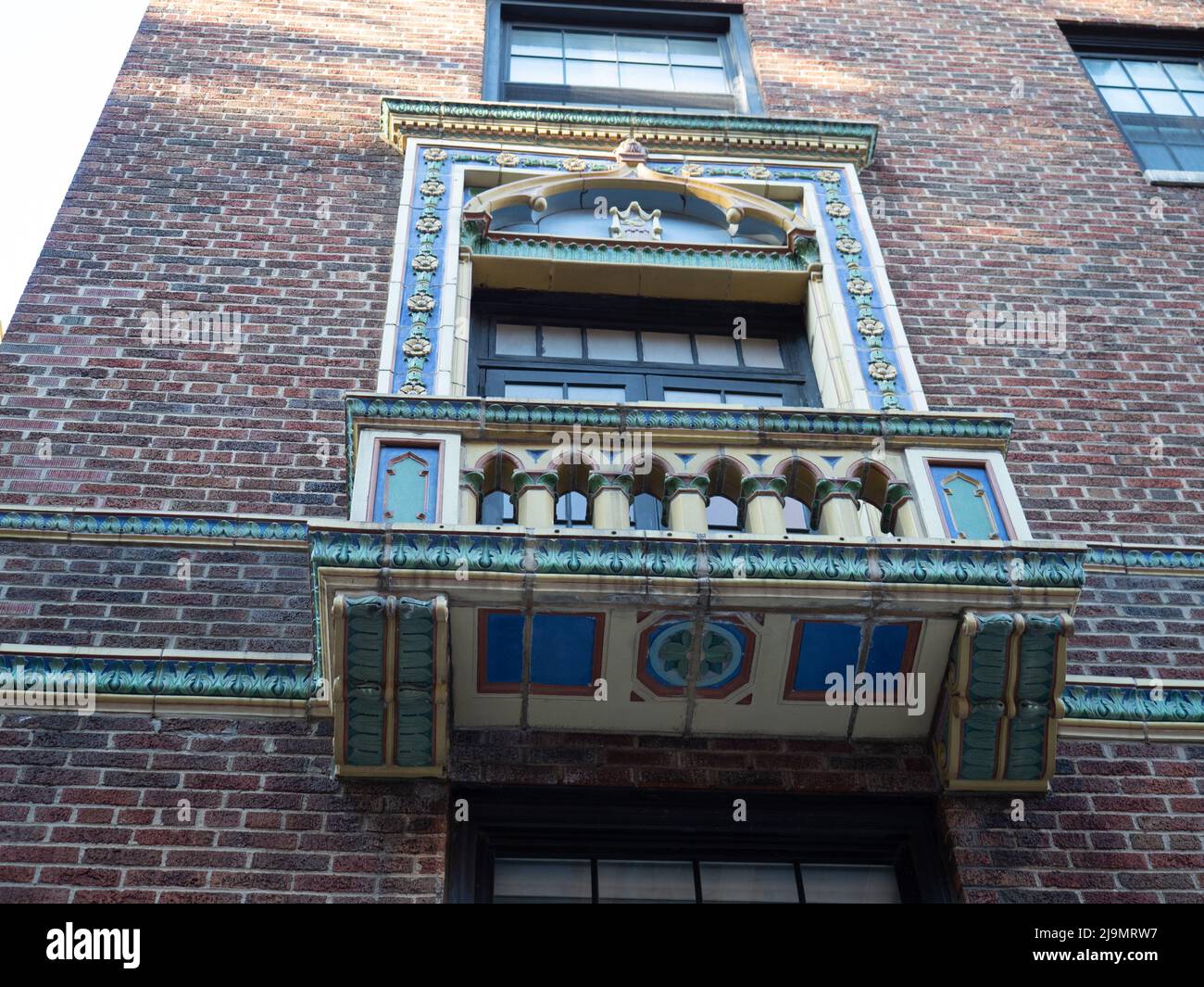 Balconies of residential building in manhattan hi-res stock photography ...