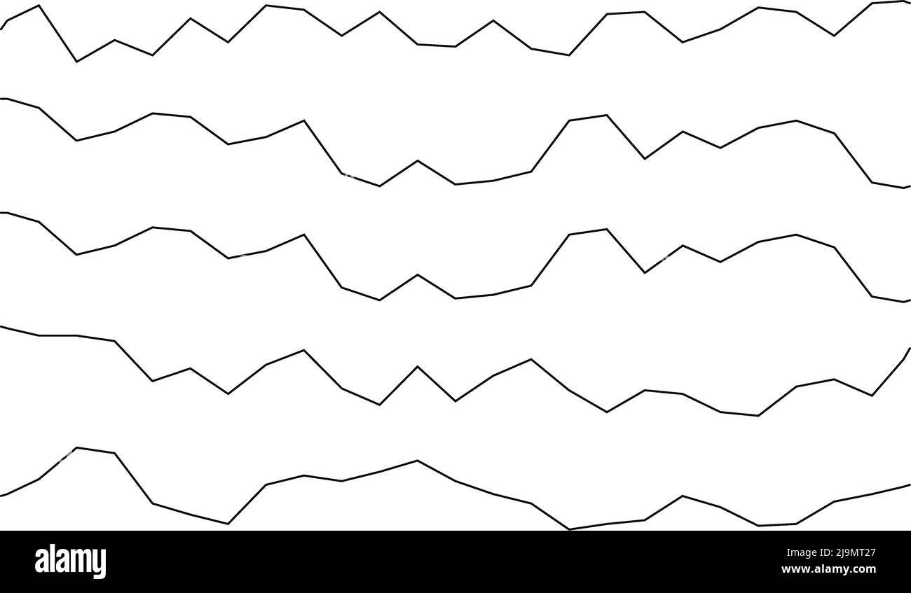 Wavy, zig-zag lines, stripes element. Stock vector illustration, clip ...