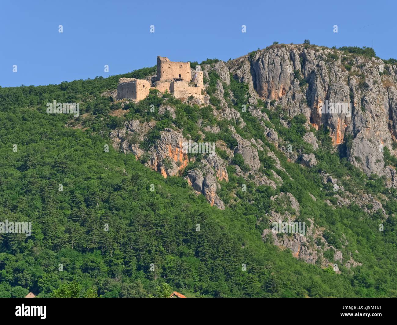 Prozor Fortress just above the town of Vrlika in Croatia Stock Photo ...