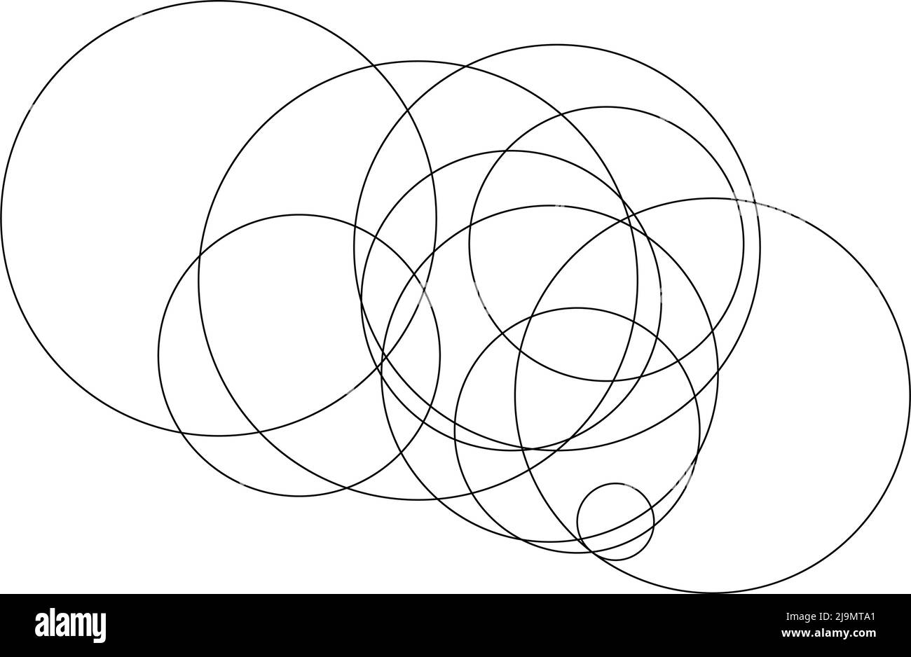 Random circles abstract geometric composition. Stock vector ...