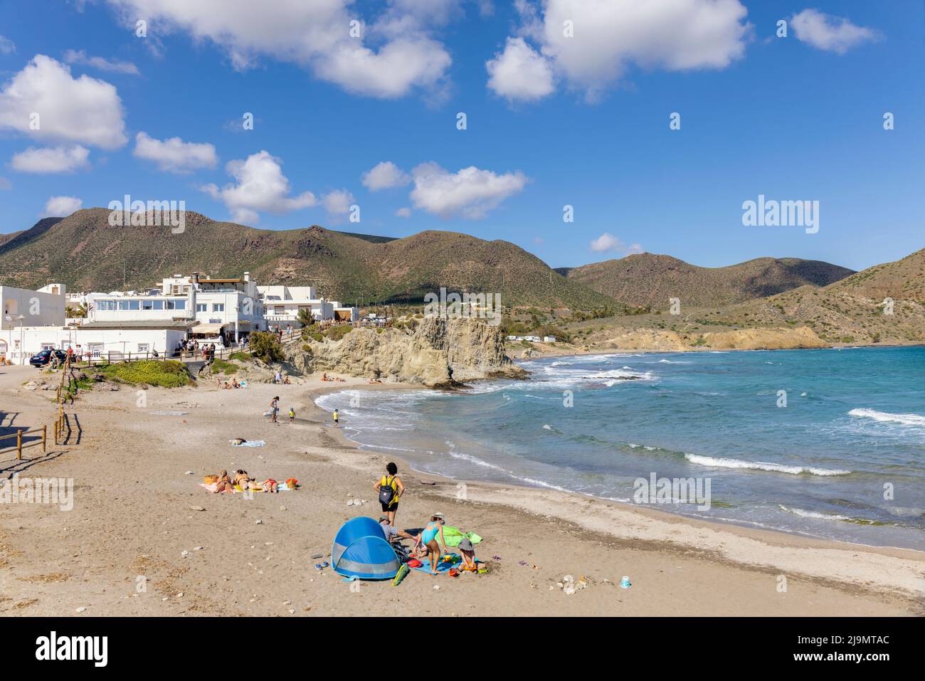 Beach at La Isleta del Moro also known as La Isleta, Cabo de Gata-Nijar ...