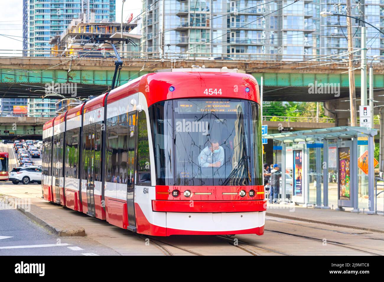 Bombardier Tramway or Streetcar, Toronto, Canada Stock Photo - Alamy