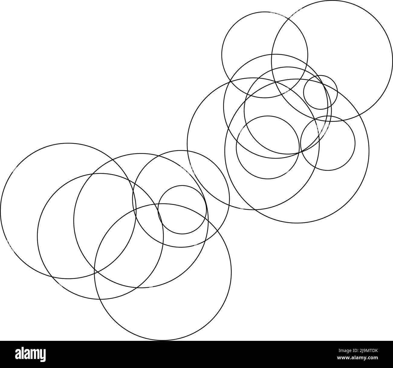 Random circles abstract geometric composition. Stock vector ...