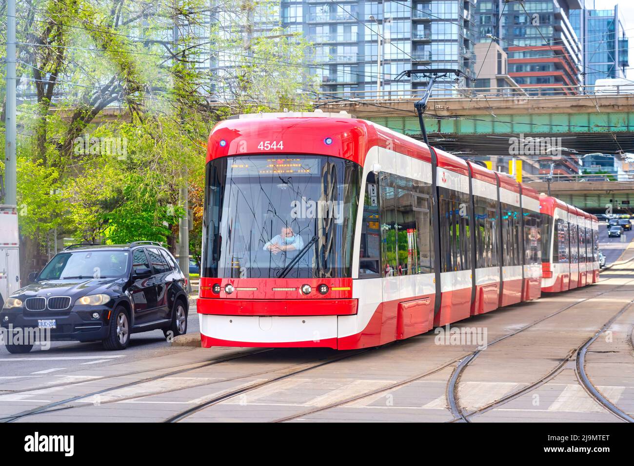 Bombardier Tramway or Streetcar, Toronto, Canada Stock Photo - Alamy
