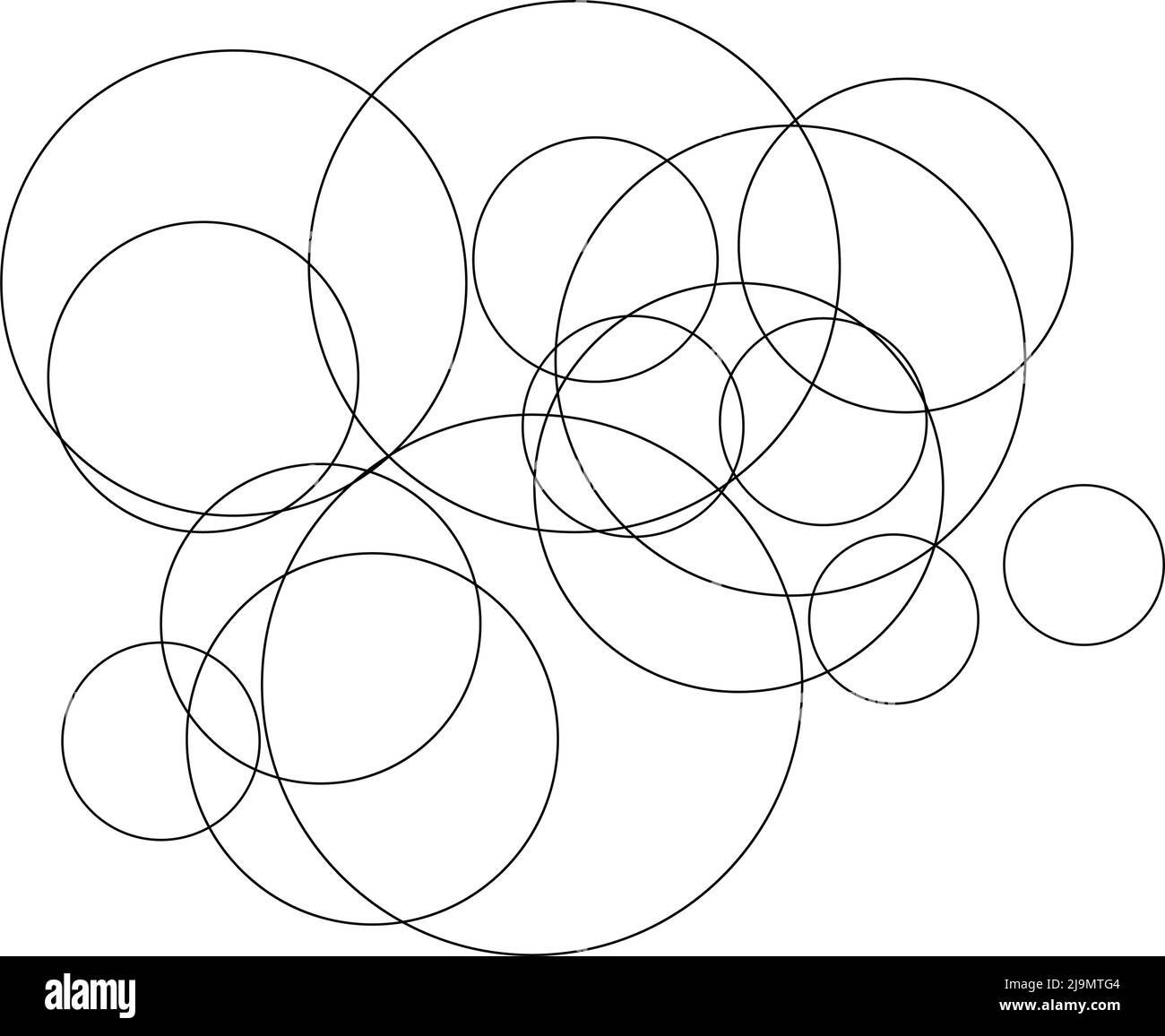 Random circles abstract geometric composition. Stock vector ...