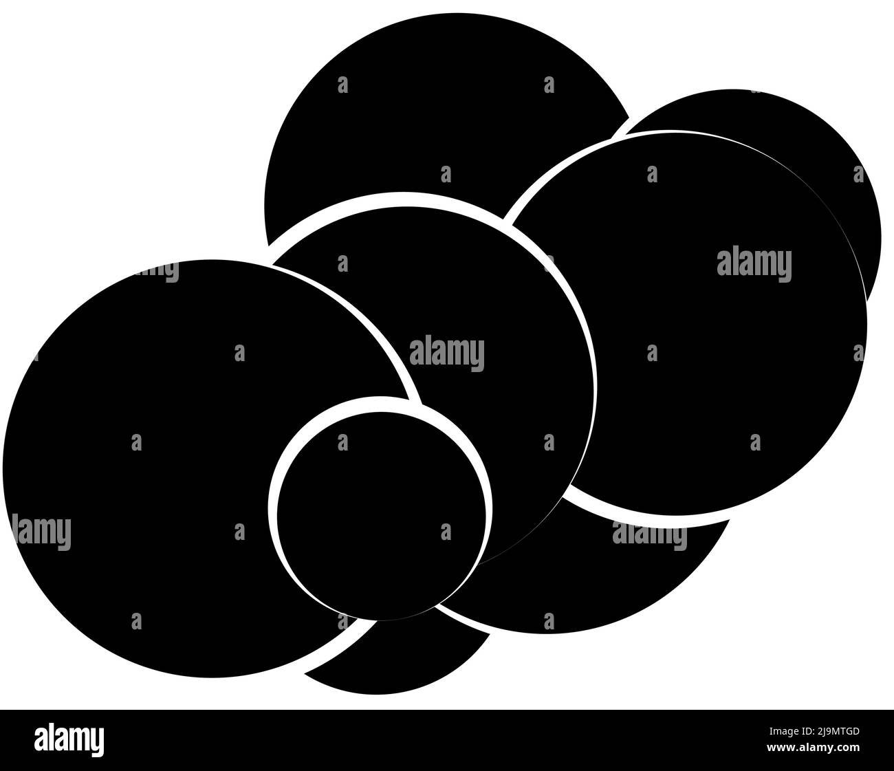 Random circles abstract geometric composition. Stock vector ...