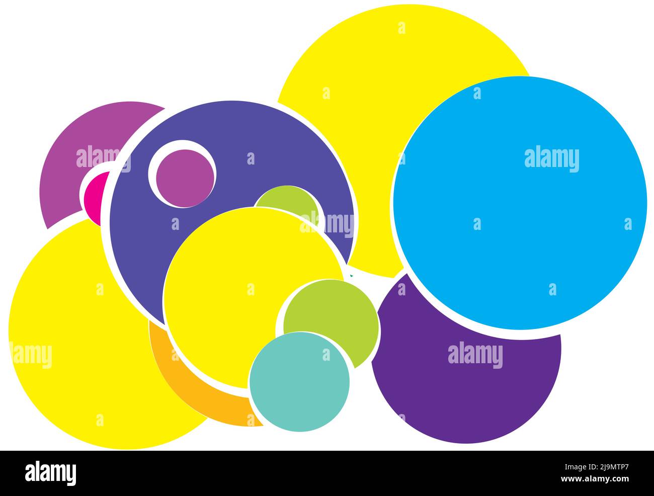Random circles abstract geometric composition. Stock vector ...